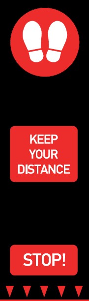 Keep Your Distance Red Stop – FlexoDepot